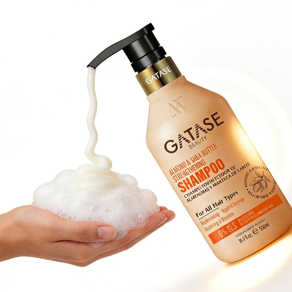 Almond & Shea Butter Strengthening Shampoo for Damaged Brittle Hair ...