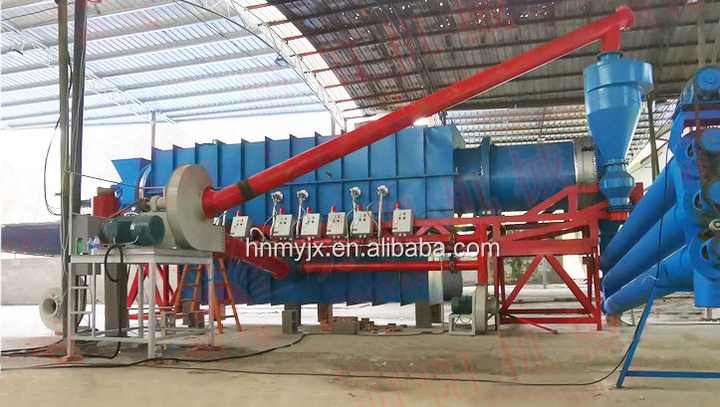 Rotary Smokeless Biochar Production Equipment To Make The Biochar Coal ...