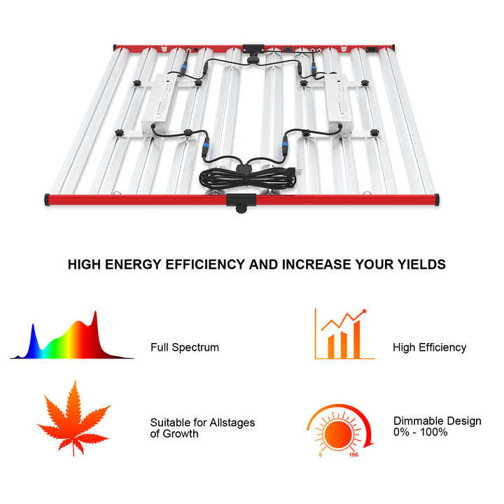 AGLEX 1000W LED Grow Light - Full Spectrum for Indoor Plants