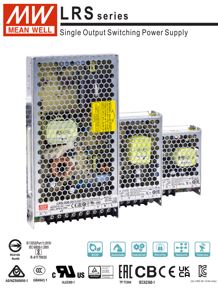 Bộ Đổi Nguồn Mean Well LRS-75-100-150-200 – Chima.vn – Máy móc & Linh ...