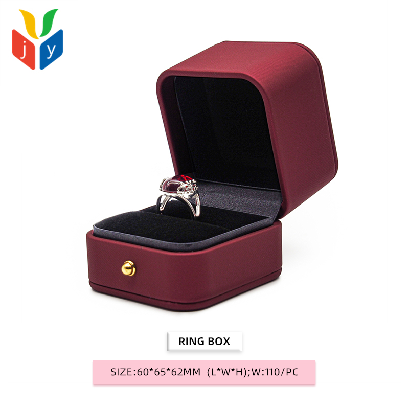 Luxury Custom Logo Embossed Gray Navy Blue Pu Leather Jewelry Box Set ...
