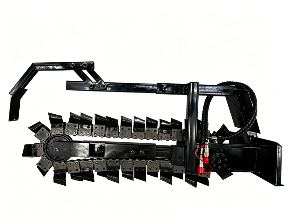 Skid Steer Trencher Attachment Universal Quick Attach Chain Trencher ...