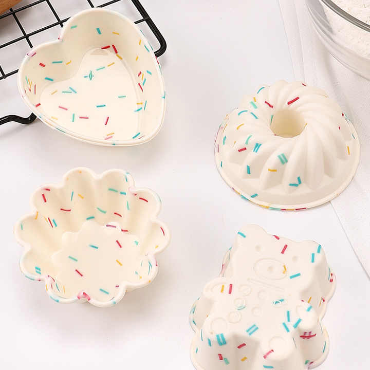 Kitchenware Silicone Cake Mold Cups Doughnut Baking Mould Multi-shape ...