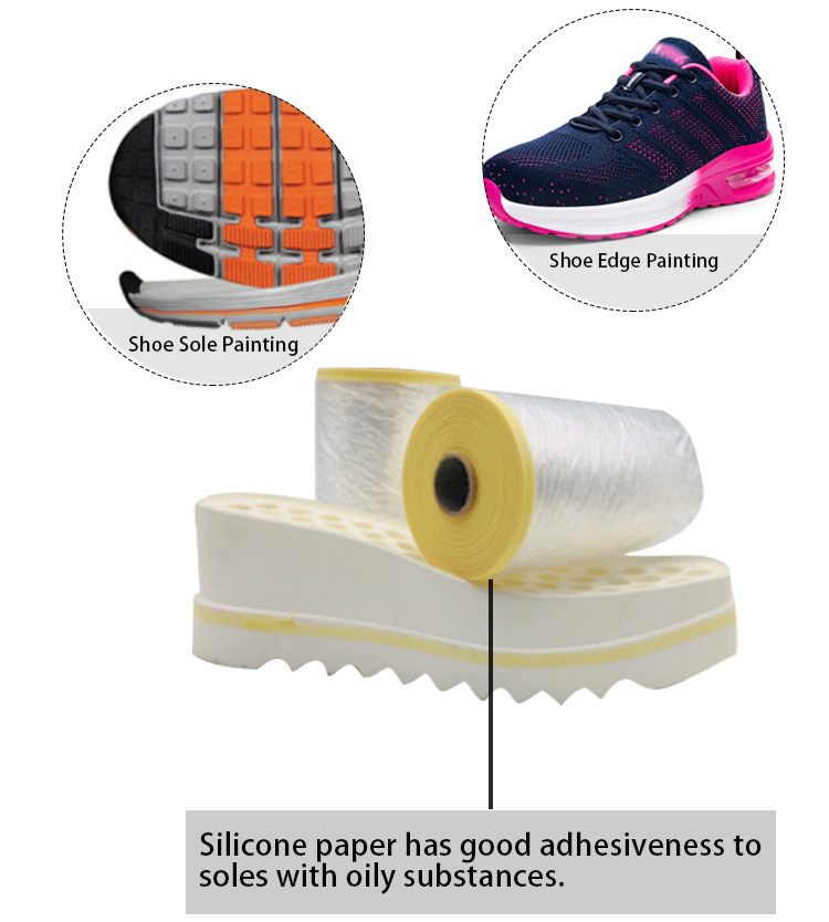 White Masking Tape Silicone Pre-Taped Masking Film For Shoe Sole Painting