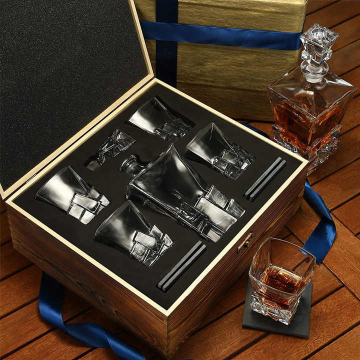 Custom Bourbon and Scotch Glassware Gift Boxed Set 5 Pack