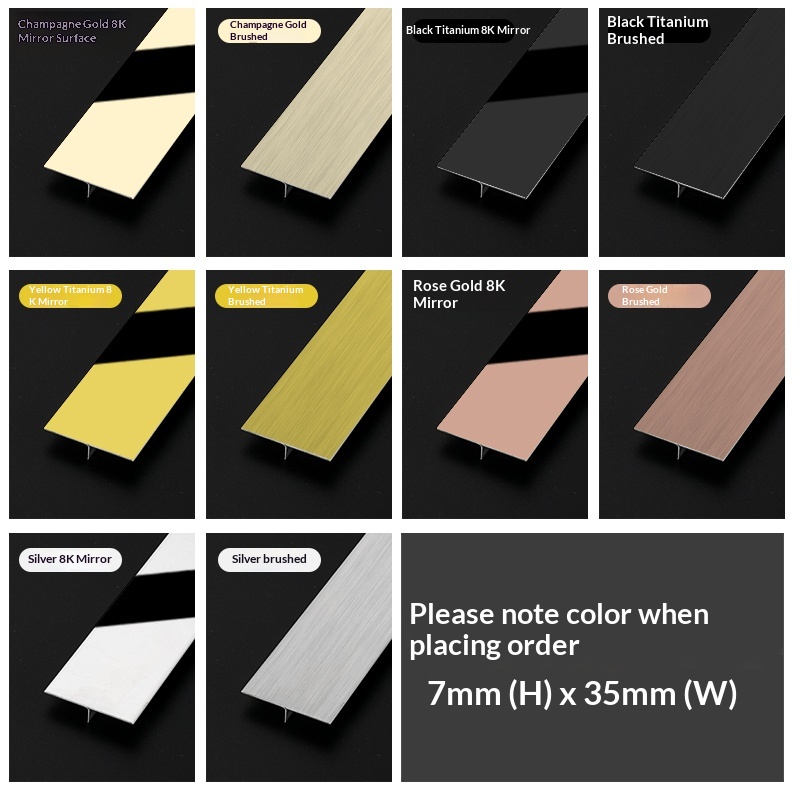 Custom Stainless Steel T-Profile Tile Trim for Wall, Ceiling & Floor ...