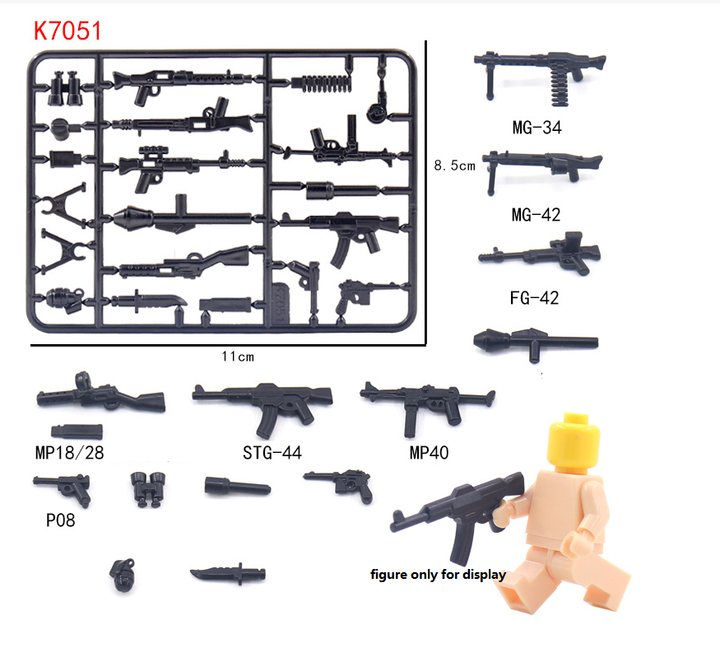 WW2 German Military MOC Bricks - Build Your Dream Army