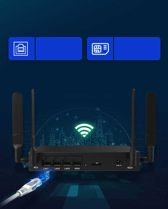 EDUP Outdoor 4G LTE CPE - Industrial Wifi Router with SIM Card Slot
