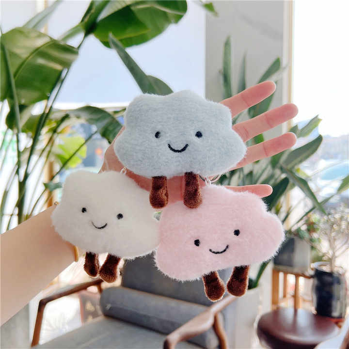 Creative and Cute White Cloud Doll Pendant Cloud Plush Doll Cartoon Bag ...