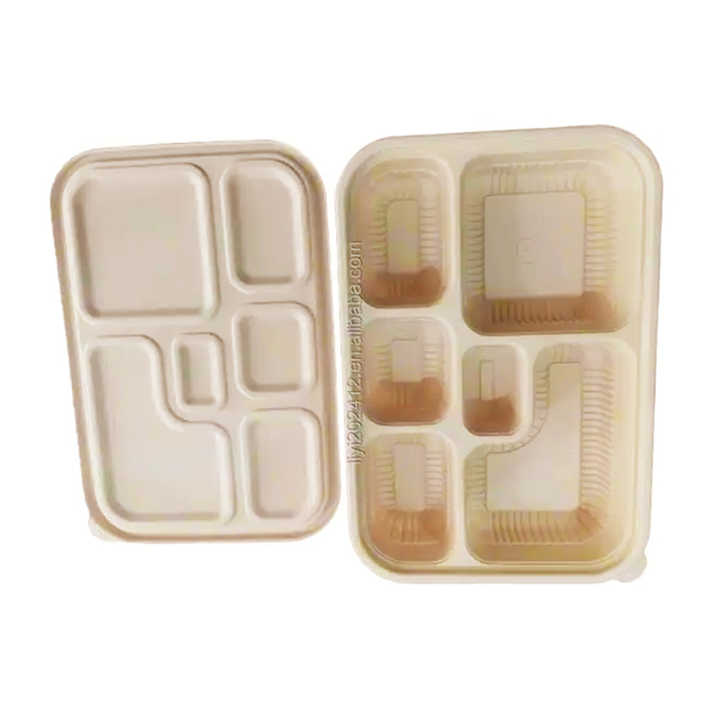 Disposable 100% Biodegradable Compostable 6 Compartment Food Bowls to ...