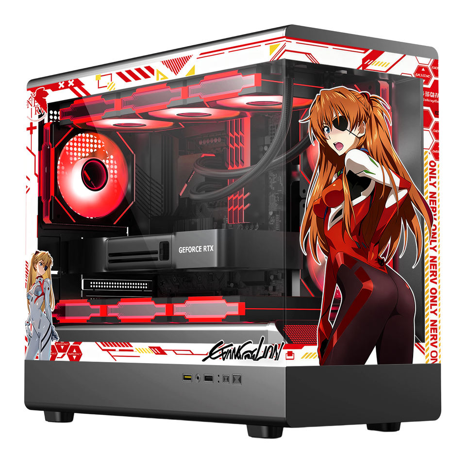 Hurricane Beast Asuka Langley Soryu Theme Compact Gaming PC Case, MATX ...