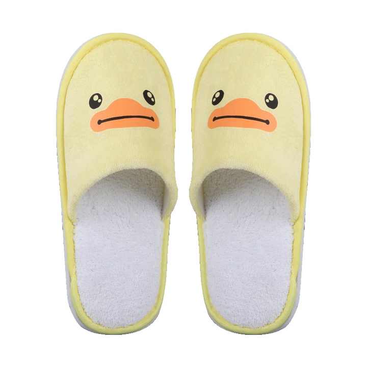 soft disposable cute duck slippers cheap yellow for children anti-slip ...
