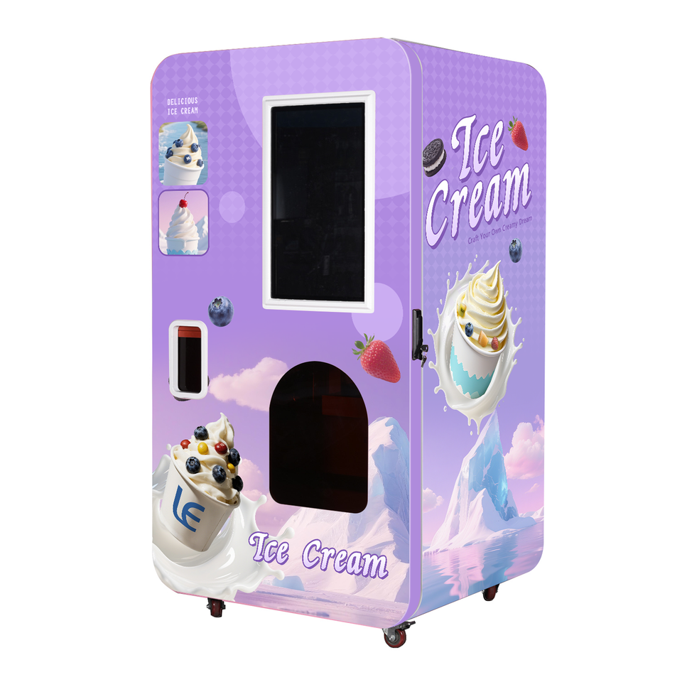 Soft Ice Cream Vending Machine for Hotels and Catering Support Cashless ...