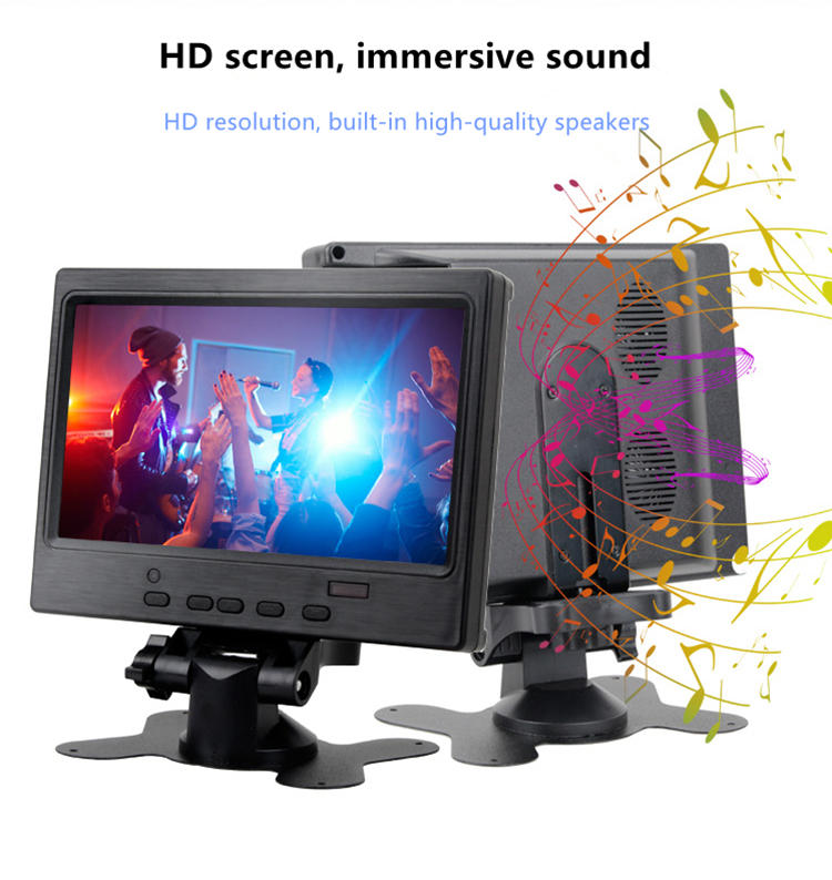 7 inch IPS car desktop monitor HD-MI VGA AV input TFT LCD monitor with ...