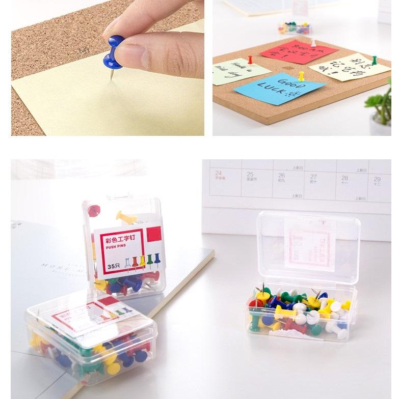 Standard Colored Push Pins for Home Office & School Use