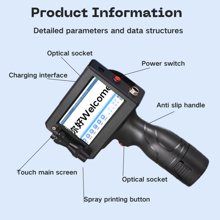 Industrial Portable Mini Wireless Handheld Inkjet Printer Automatic ...