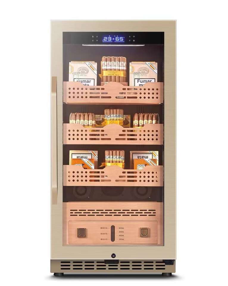 Refrigerated Humidity Refrigerator Controlled Display Humidor Quiet ...