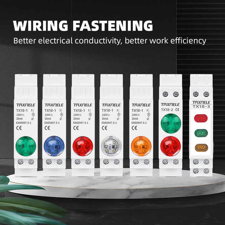 Din Rail LED Signal Lamp AC DC 220V 230V - IP65 Waterproof