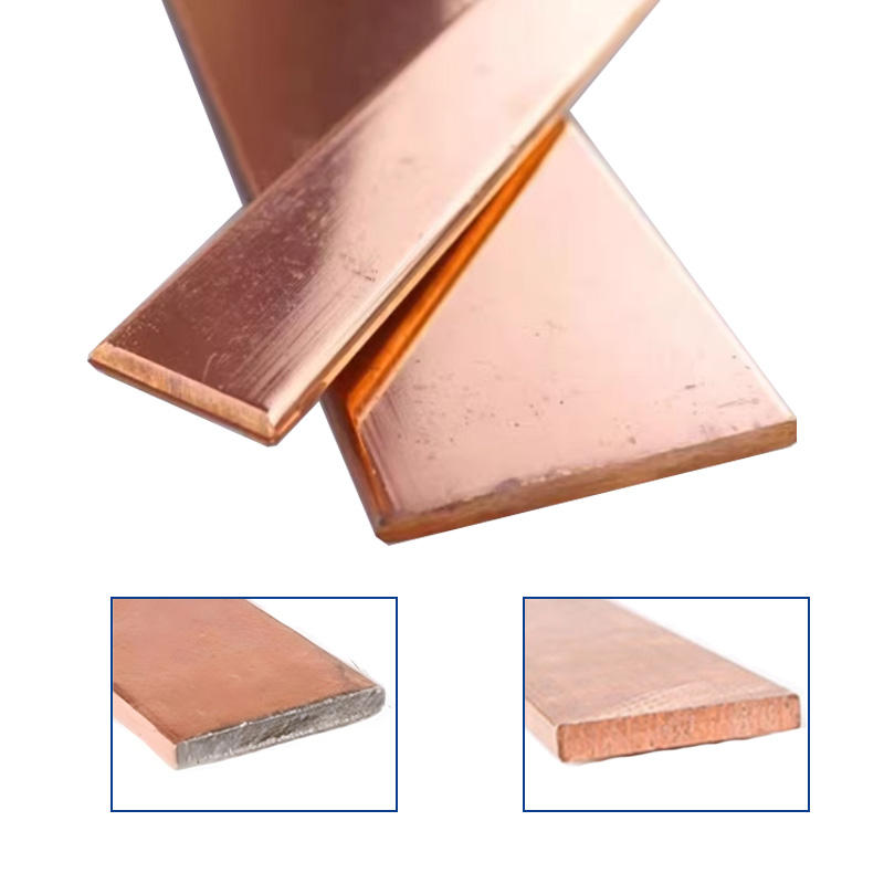 Factory Custom Grounding Copper Clad Steel and Pure Copper Bus Bar Flat ...