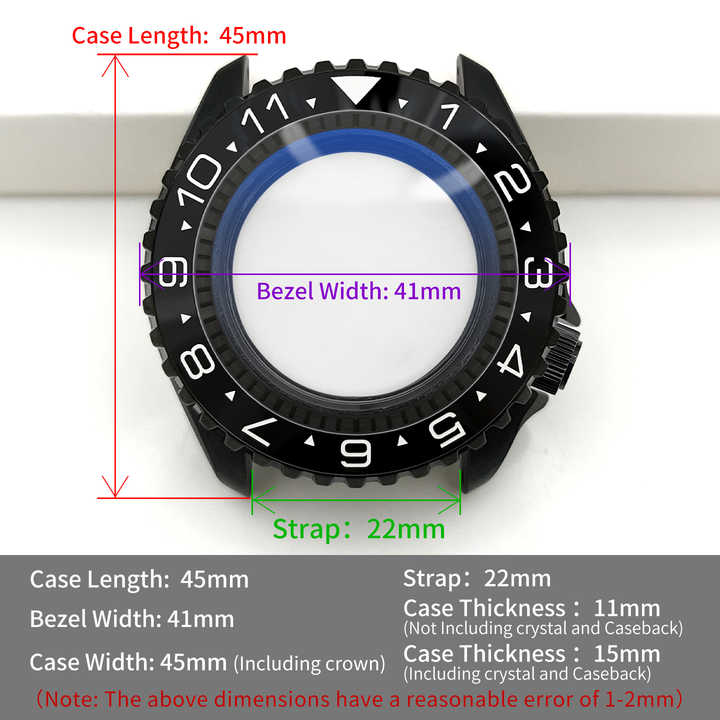 SKX Classic Shiny Black Watch Case 4 O 'clock for SKX007 009 Movement ...