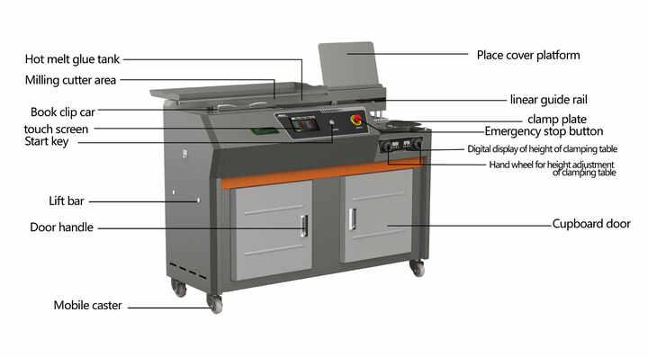 FRONT C50 Automatic Glue Binding Machine for 340mm Book or Magazine with Good Price and Perfect ...