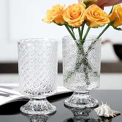 Luxury Modern Glass Vase Wedding Centerpiece Decorations Cylinder ...