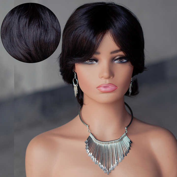Wholesale Remy Pixie Cut Indian Hair Wigs Short Human Hair Pre Plucked ...