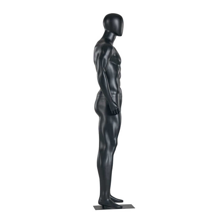 Sports Black Straight Standing Muscled Mannequin Male