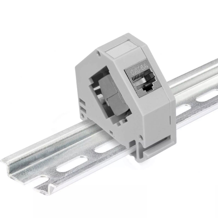 DIN RAIL MODULAR JACK RJ45 Holder for UTP and STP Keystone Jack