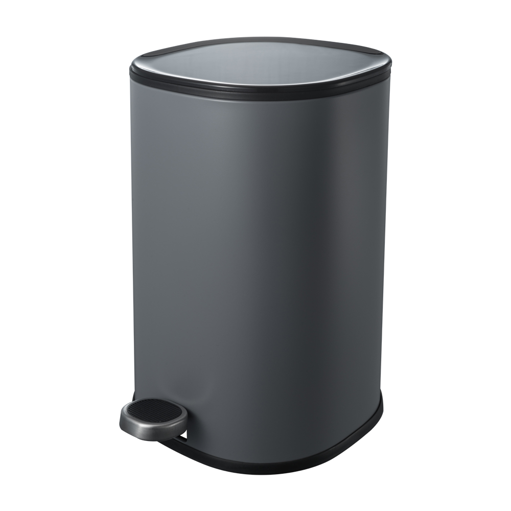 Bathroom Portable Foot Operated Garbage Bin Silent Close 5 Liter Metal ...