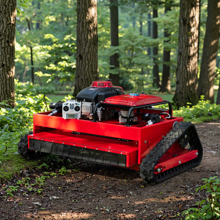 Crawler Lawn Mower Smart Remote Control Rotating Weeder Garden Gasoline ...