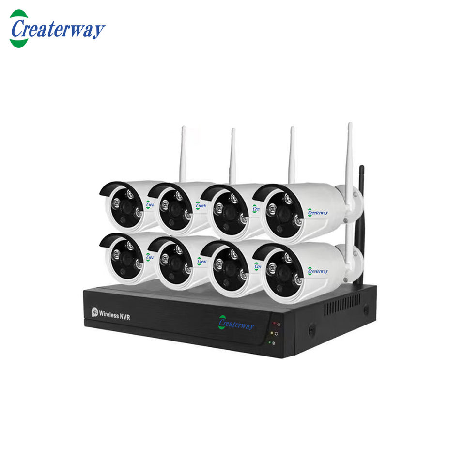 1080P Tuya App Wireless NVR Kit System H.265 WiFi 8-Ch CCTV Camera Two ...
