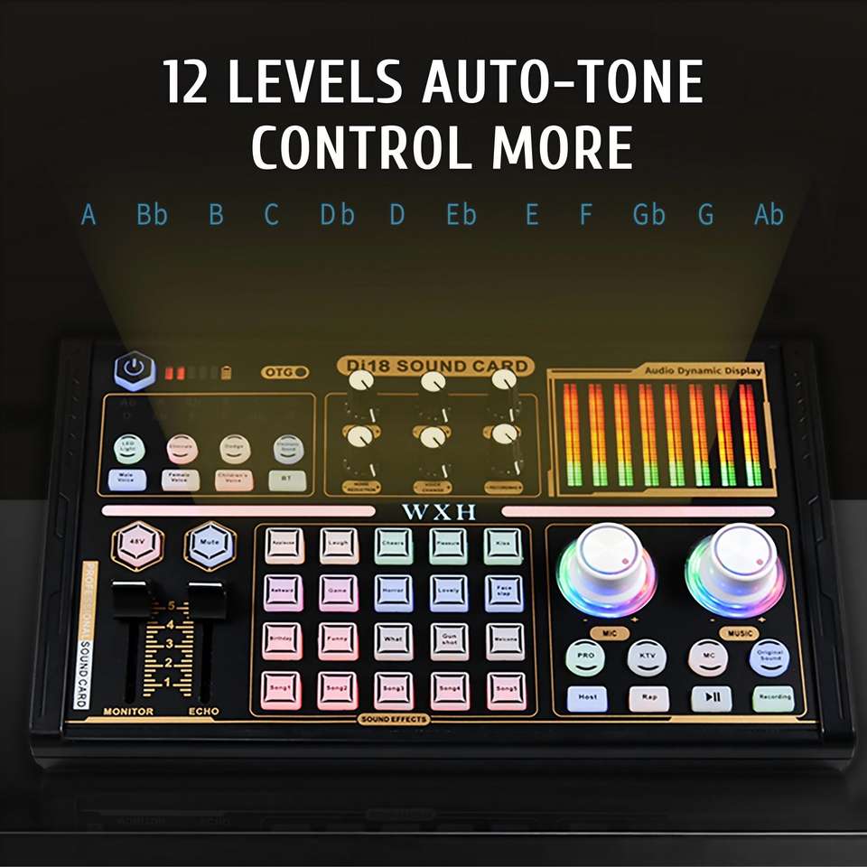 Professional Live Broadcast Mic Sound Card Audio Interface Equipment ...