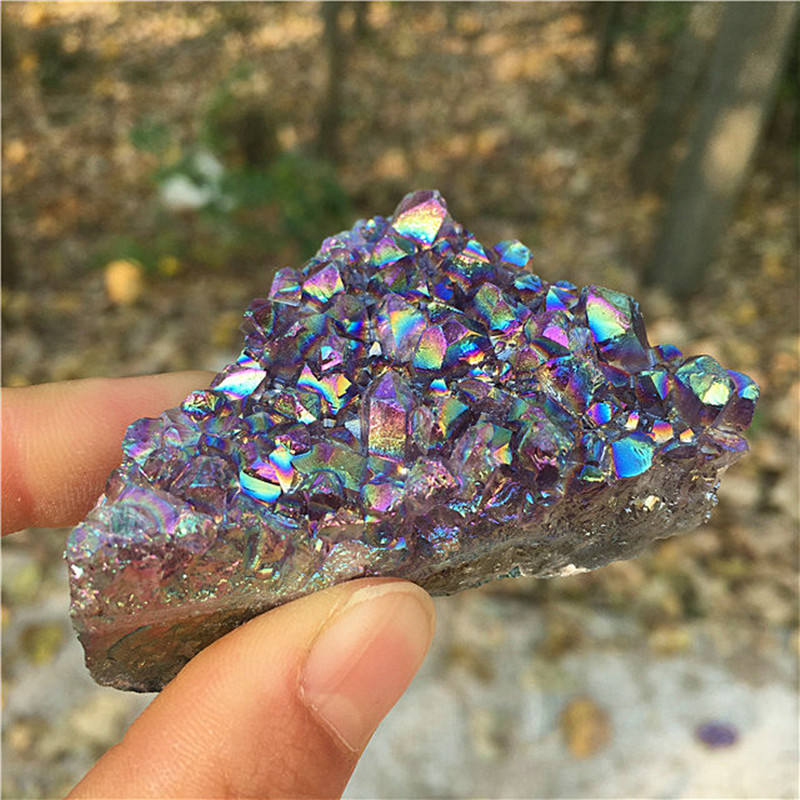 Manufacturers Wholesale rainbow Titanium Plating Amethyst Aura Quartz ...
