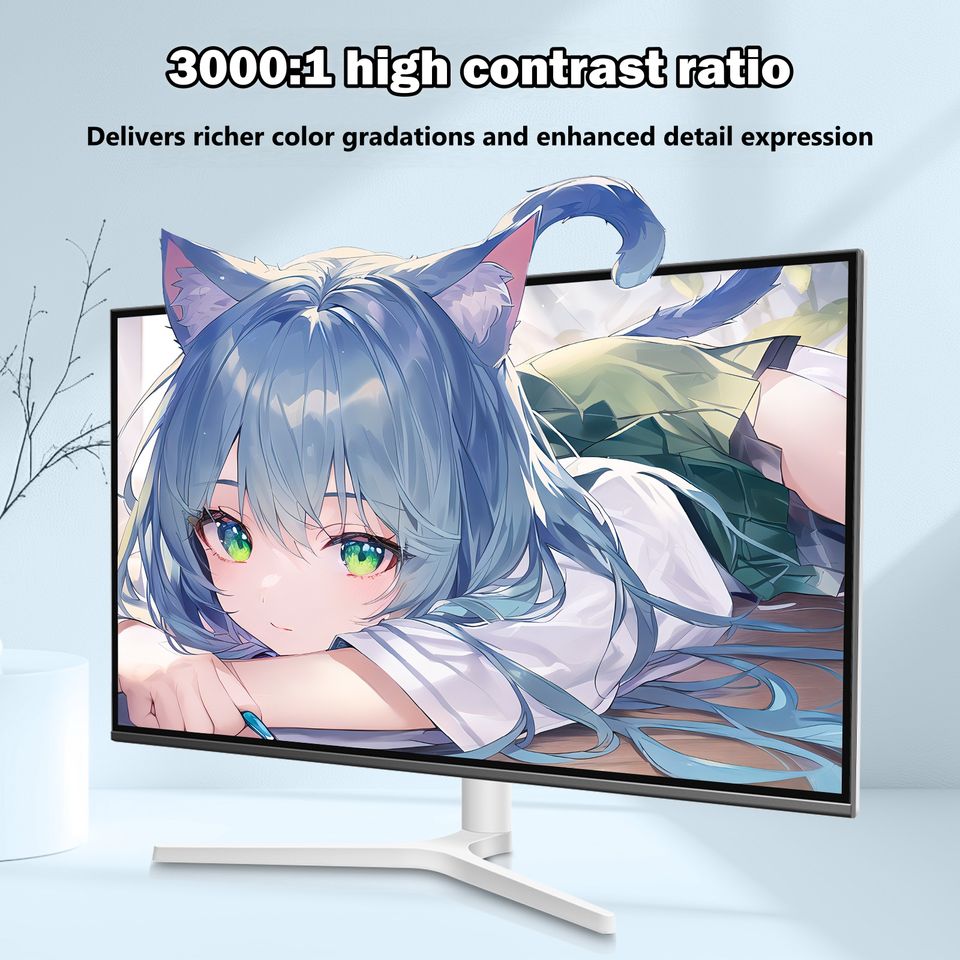 32 Inch 4K Ultra Clear Gaming Screen Wide Gamut Fast Response White ...