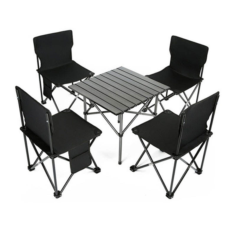 Portable Camp Chair Table Set Outdoor Furniture Camping Picnic Folding ...