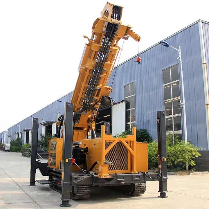 Diesel Engine Driven DTH Rotary Drilling Rig Cummins Engine Powered ...