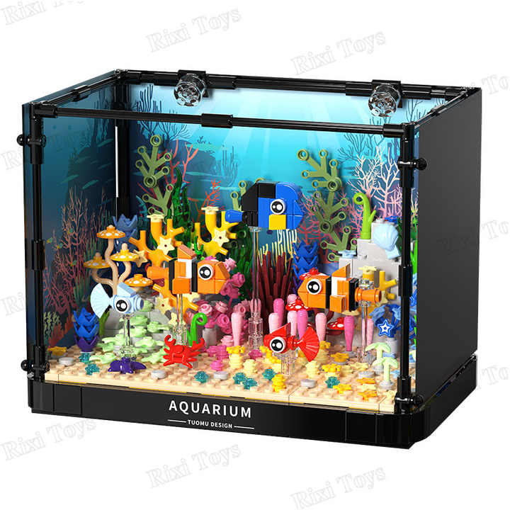 Tuomu T4001 2024 NEW Ecological Aquarium Clownfish with Light Toy Small ...