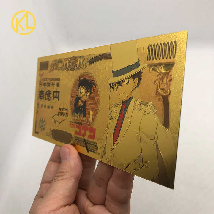5 Types Detective Conan Japanese Yen Banknotes - Gold Plastic Anime ...