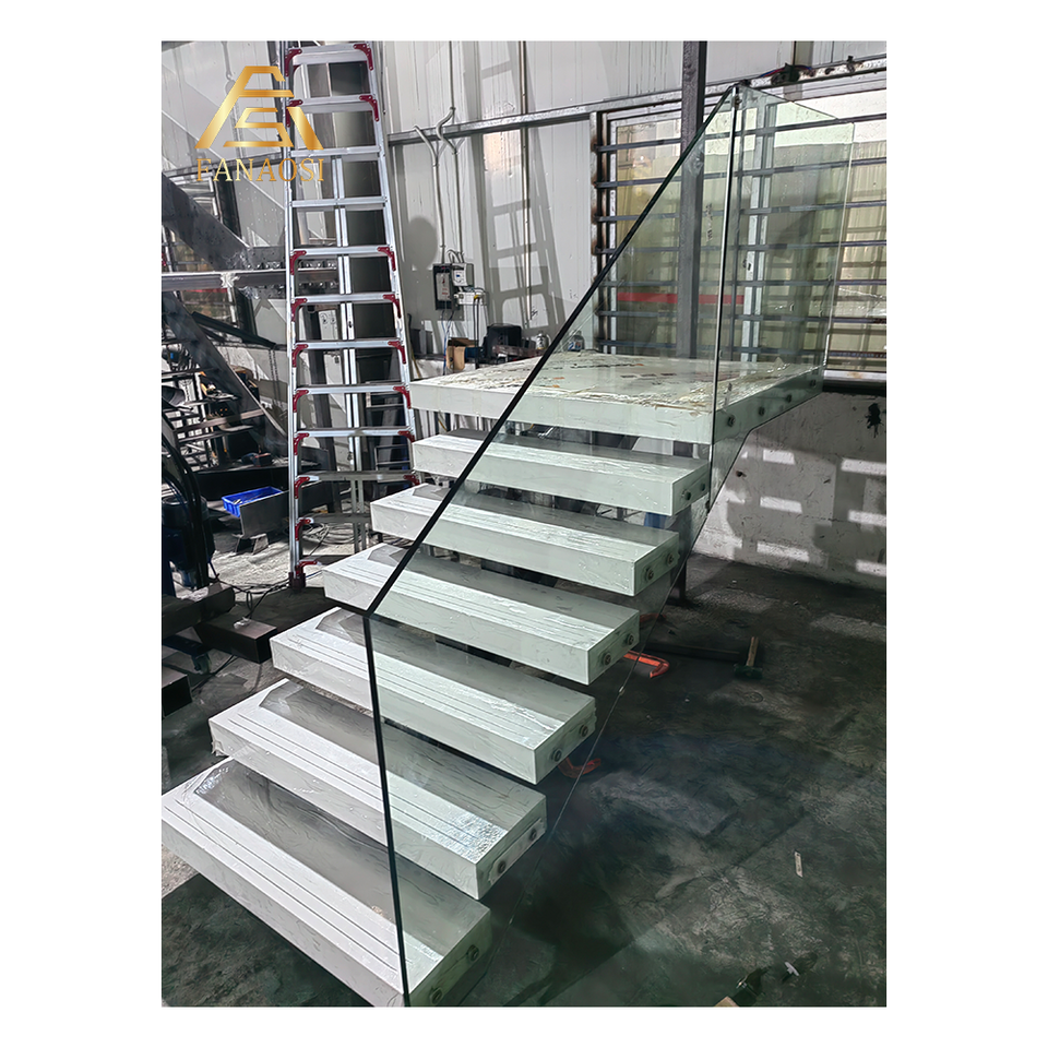 Custom Staircase Floating Mono Stringer Stairs Single Spine Design ...