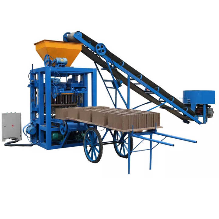 QT4-24 4 Blocks Presses for Making Bricks Machine Block Machine in ...