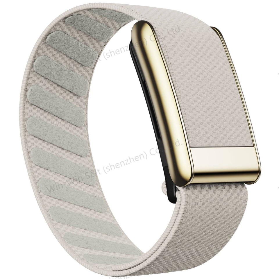SmartWin Whoop 5.0 Band MG SuperKnit Luxe Strap Polished Gold Silver Replacement Luxury Watch ...