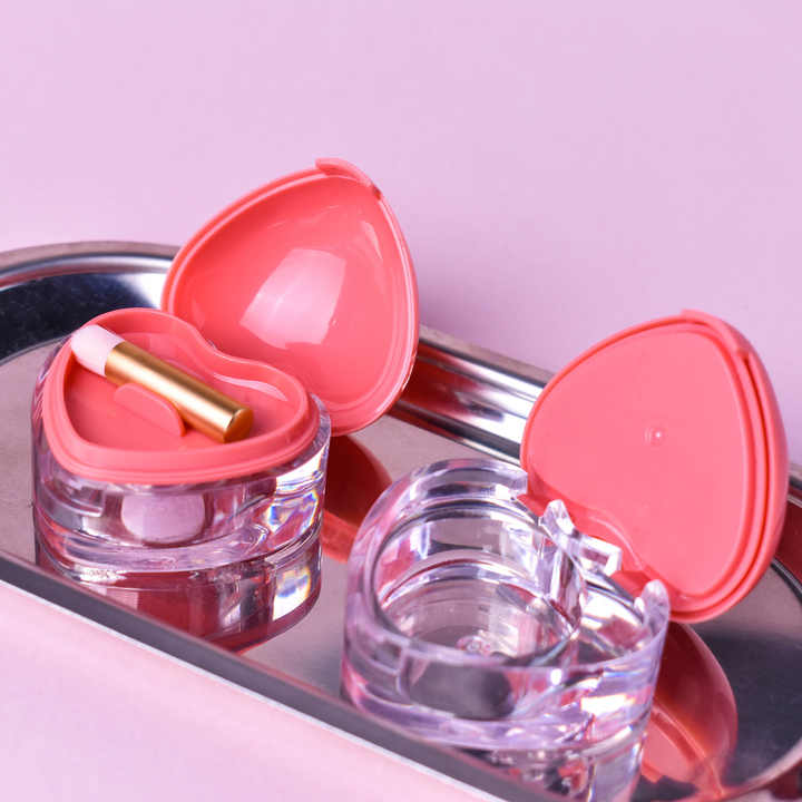 Lip Cheek Beauty Heart Shape Case Cream Blush Palette