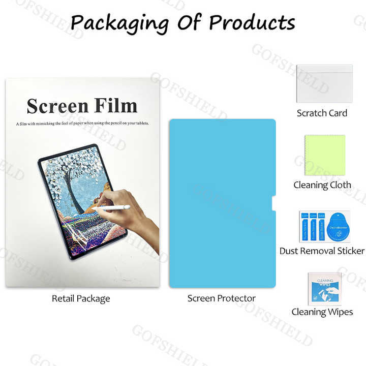 Paper Texture Screen Protector Film Anti Oil Waterproof Ultra Clear ...