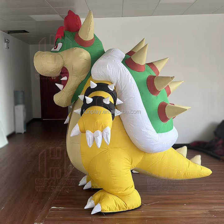 2 Meter Giant Plush Walking Adult Inflatable Bowser Mascot