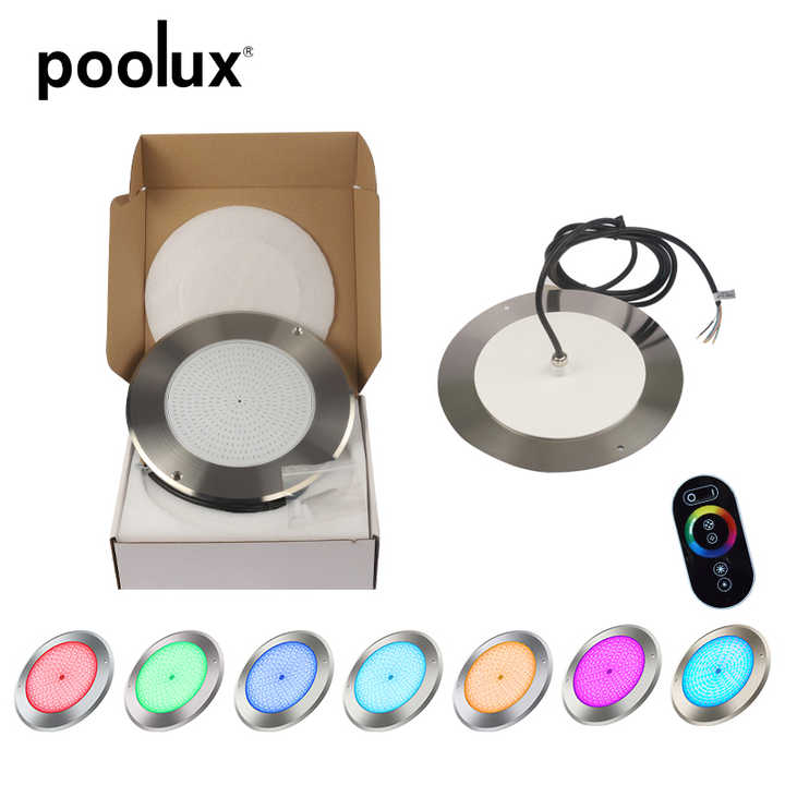 Poolux AC12v 18W Swimming Waterproof RGB Color Wall Mounted Resin Filled Led Swimming Pool Light ...