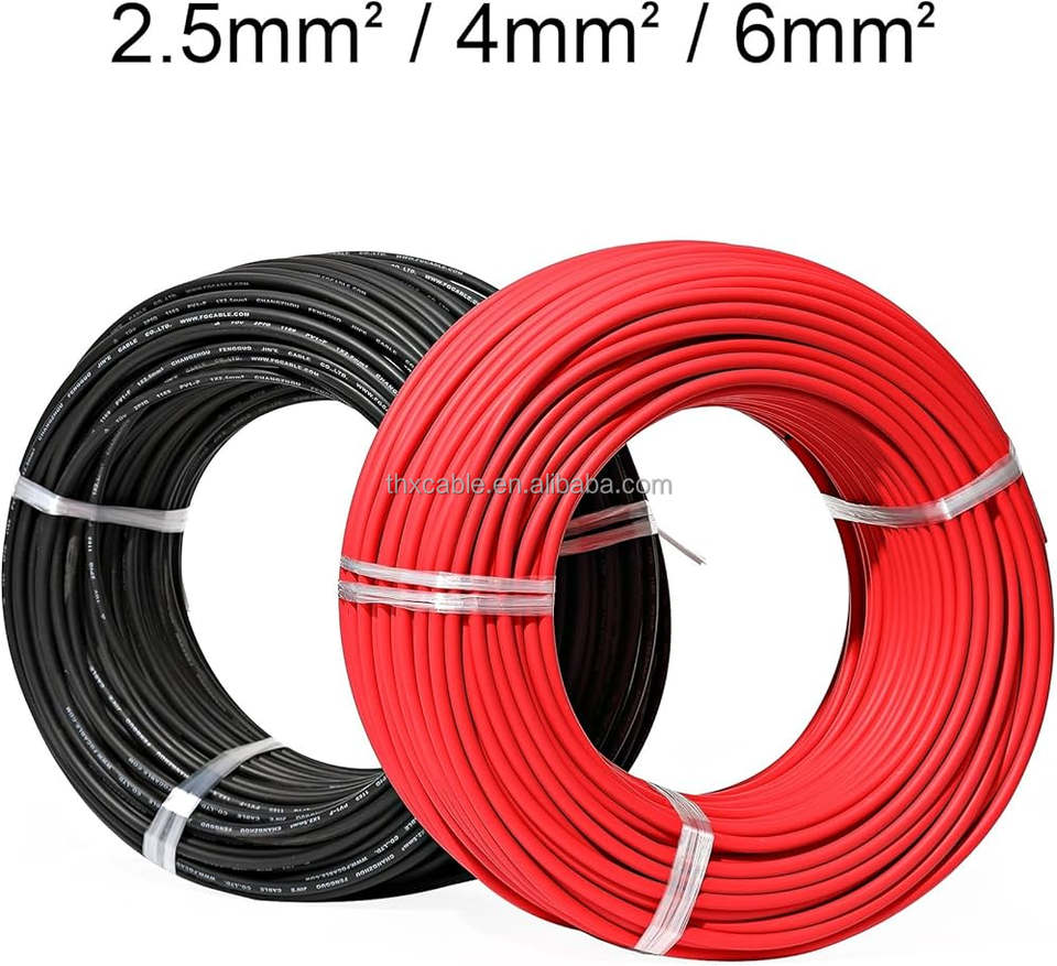 Flexible Solar Industrial PV Interconnect Cables 6/10/16mm2 Tinned ...