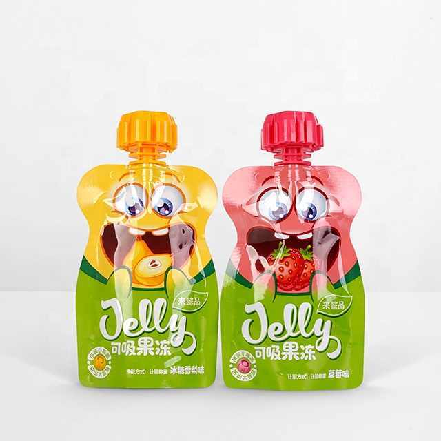 Custom Printed Special-shaped Stand up Baby Food Yogurt Bag Aluminium ...