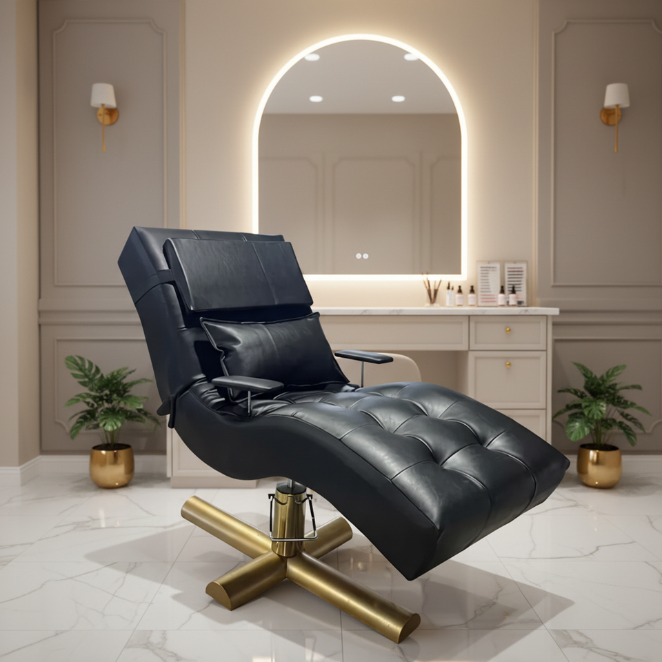 Luxury Custom Color Lash Bed with Multi Section Adjustment and Gold ...