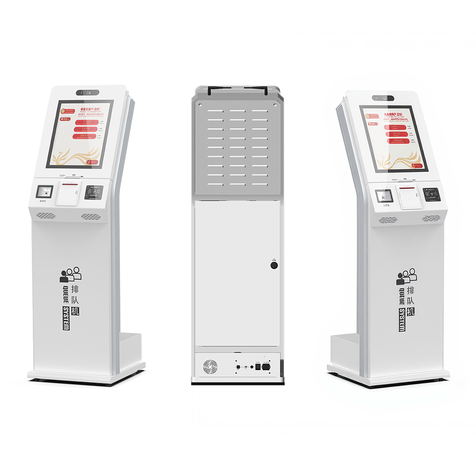 17-Inch Freestanding Queue Kiosk with Touch Screen for Bank Government ...
